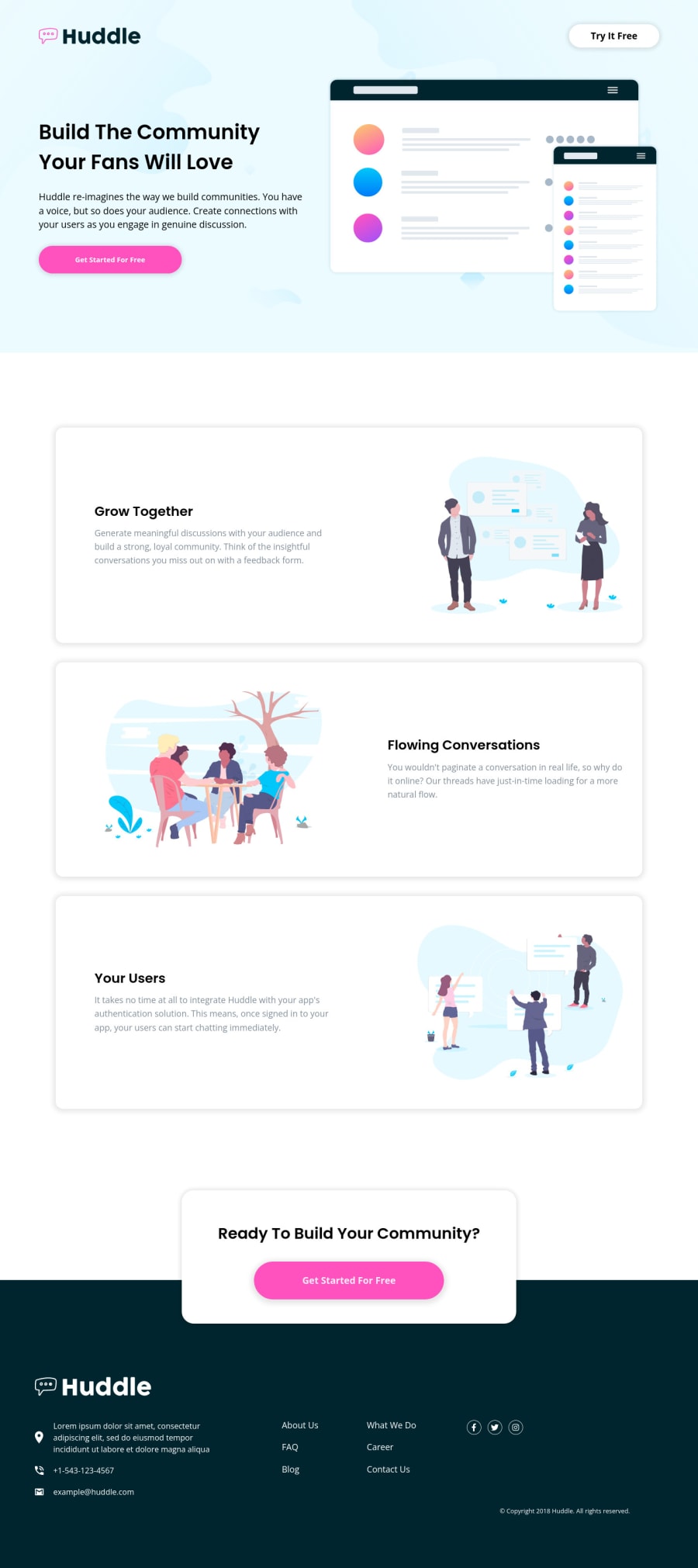 Frontend Mentor Landing Page With Flex Box And Grid Layout And Rwd And Bem Coding Challenge