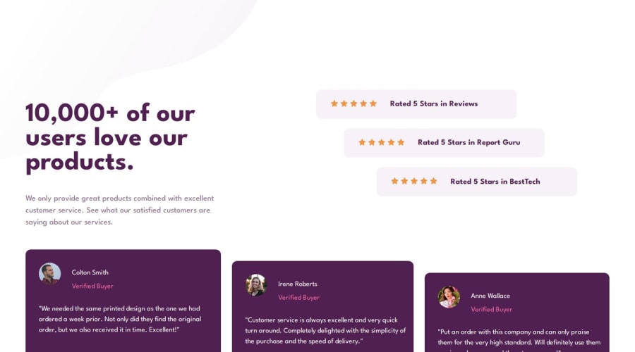 Frontend Mentor Responsive Using Html Css And A Little Bit Js Coding Challenge Solution