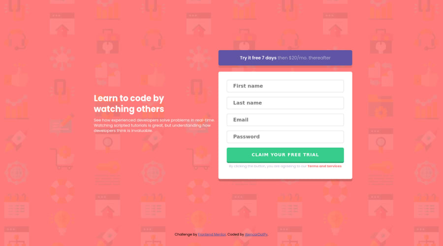 Frontend Mentor Intro Component With Sign Up Form Coding Challenge