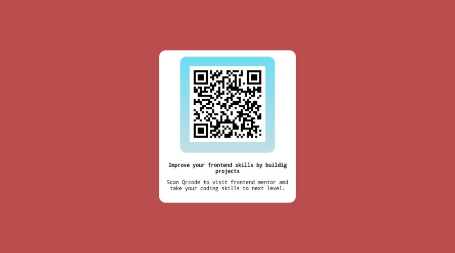 Frontend Mentor Qrcode Component Using Css Flex Coding Challenge Solution