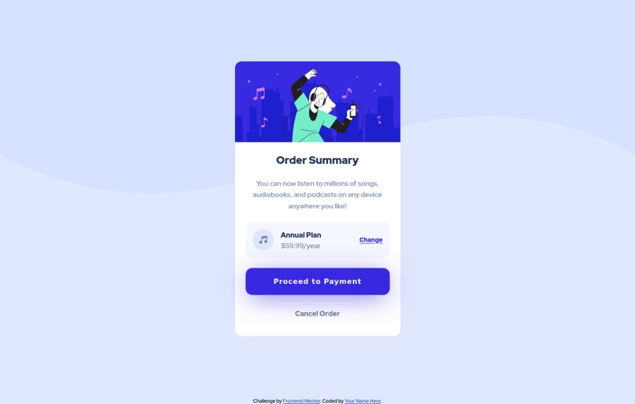 Frontend Mentor Order Summary Card Challenge Using Html And Css Coding Challenge Solution