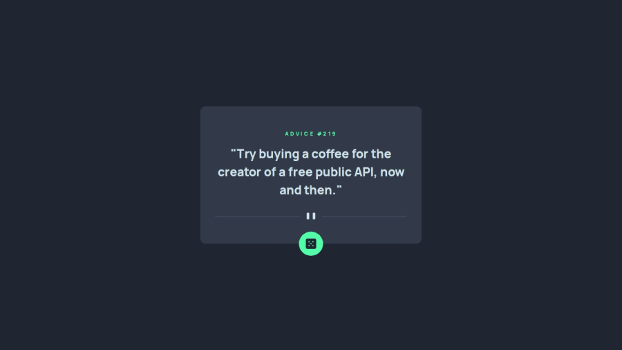 Frontend Mentor Advice Generator App Using Next Js And Tailwind Css