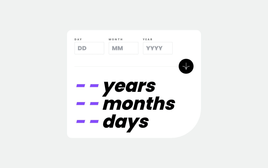 Frontend Mentor Age Calculater App With React And Tailwindcss Coding