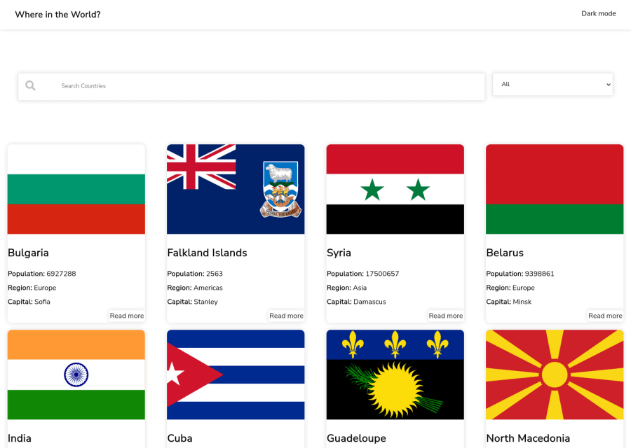 Frontend Mentor Countries Api Rest Coding Challenge Solution