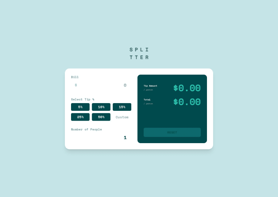 Frontend Mentor Tip Calculator Next13 And Tailwind Css Coding Challenge Solution