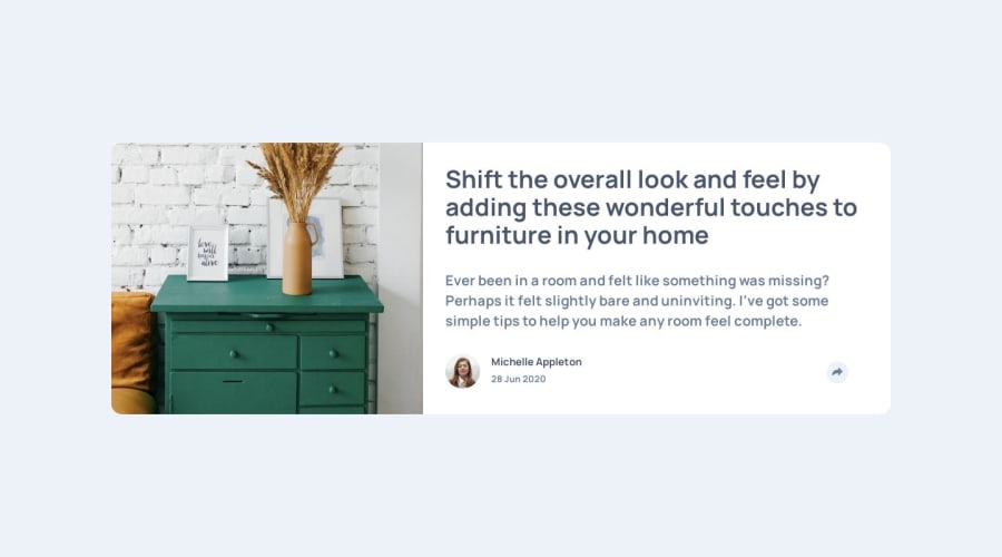 Frontend Mentor Article Preview Component With Css Javascript Coding Challenge Solution