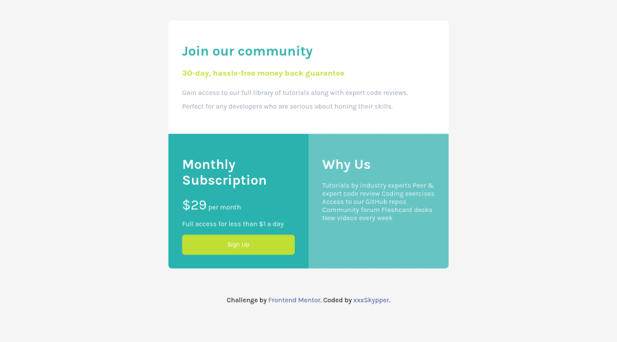 Frontend Mentor Html And Css Coding Challenge Solution