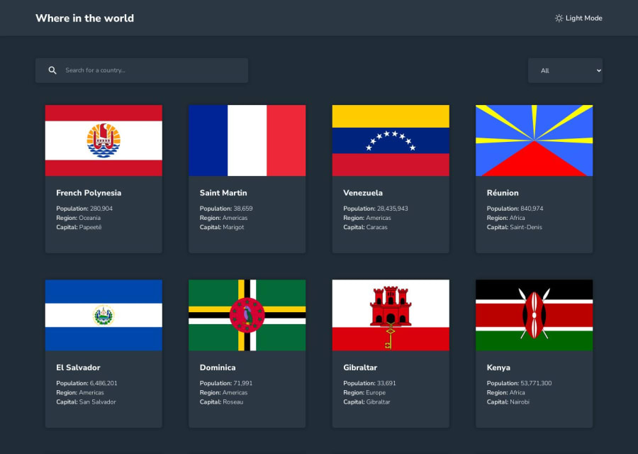Frontend Mentor Countries Api Using Tailwind And React Coding