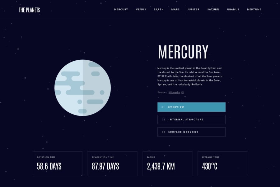 Frontend Mentor Planets Fact Site Using Nextjs Typescript And