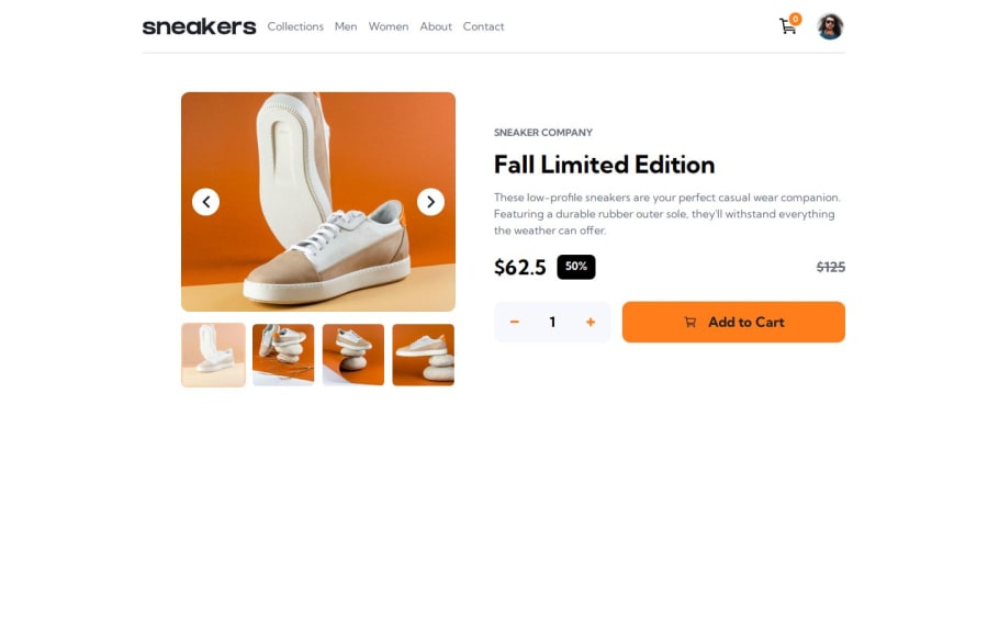 Frontend Mentor Ecommerce Page Using React And Tailwind Coding