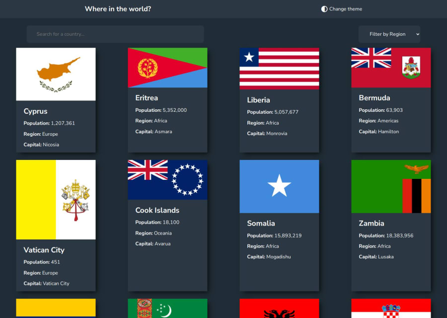 Frontend Mentor Responsive Countries Api In React Coding Challenge