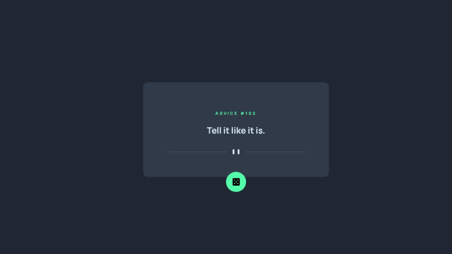 Frontend Mentor Advice Generator App Built With React Coding