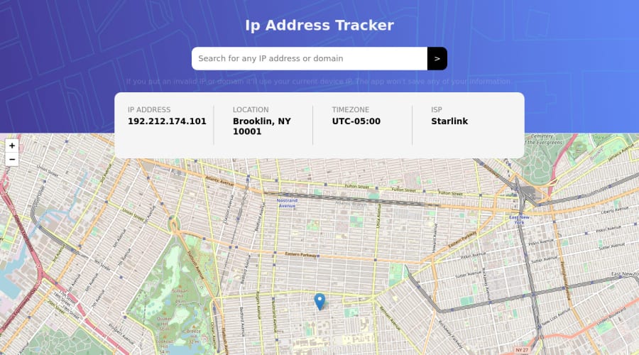 Frontend Mentor Responsive Ip Address Tracker Built Using React Js Coding Challenge Solution