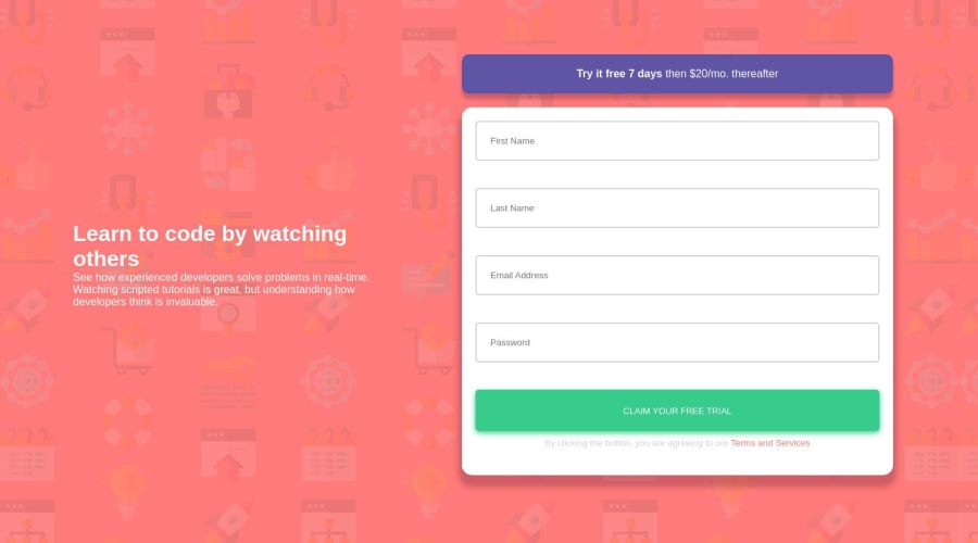Frontend Mentor Intro Component With Sign Up Form Coding Challenge Solution