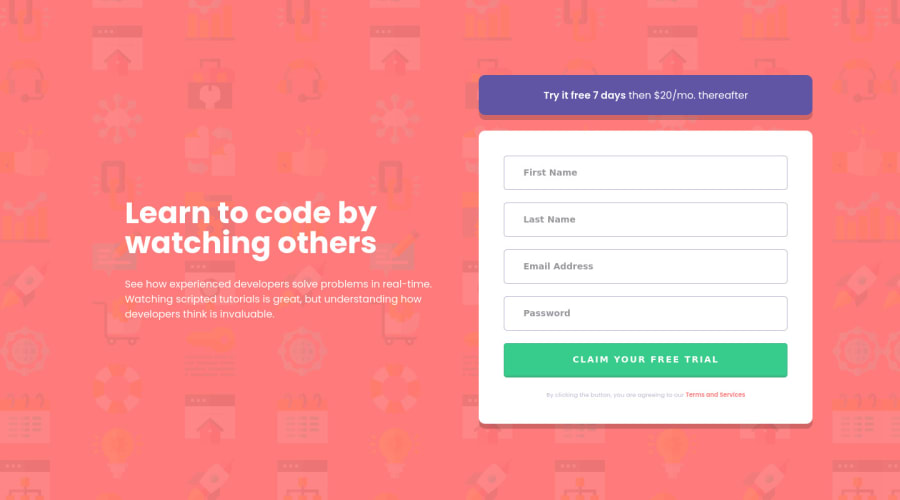 Frontend Mentor Html And Scss And Jsbad One For Validation Error Message Coding Challenge Solution