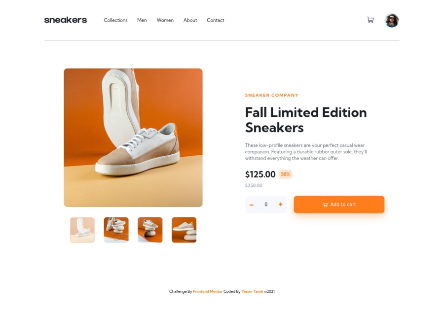 Frontend Mentor Responsive Ecommerce Product Page Coding Challenge
