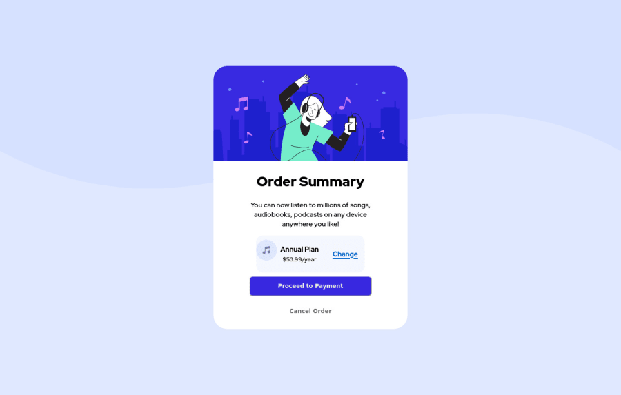 Frontend Mentor Desktop First Approach Order Summary Card Coding Challenge Solution