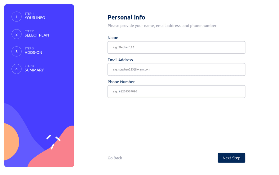 Frontend Mentor A Multi Step Form Using Html Css And Javascript Coding Challenge Solution