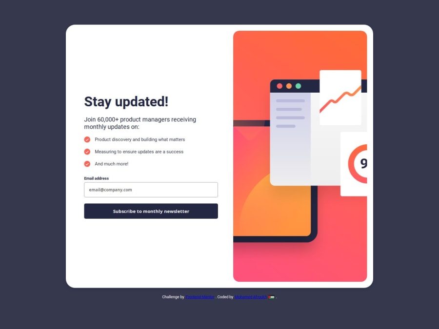 Frontend Mentor Newsletter Sign Up Form Using Html Css Sass And Js