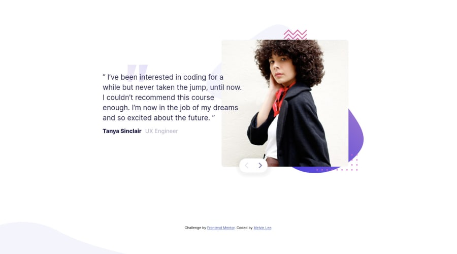 Frontend Mentor Coding Bootcamp Testimonials Slider With Html Css