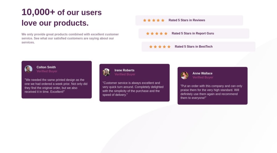 Frontend Mentor | Social proof section using html and css coding ... Frontend Mentor | Social proof section using html and css coding ...