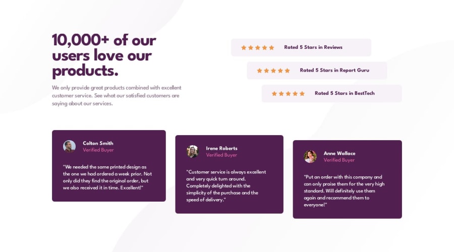 Frontend Mentor Social Proof Section Using Css Coding Challenge Solution