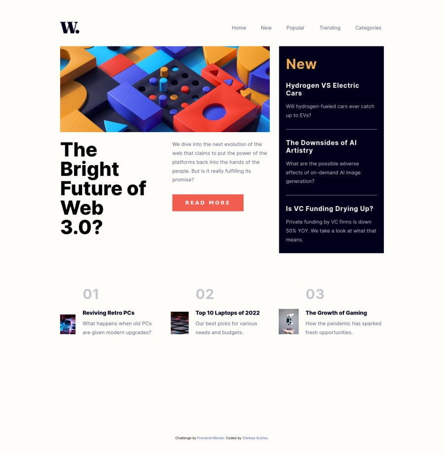 Frontend Mentor Mobile First News Homepage Built With Css Grid Coding