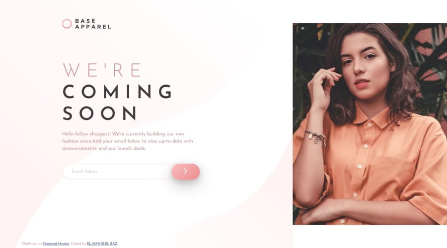 Frontend Mentor Coming Soon Page Using Css Html Js Coding Challenge Solution