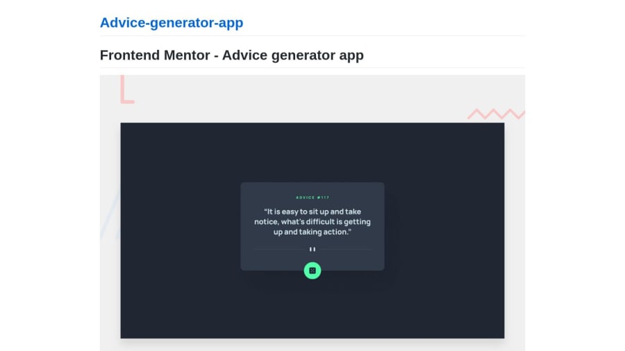 Frontend Mentor An Advice Generator App Built Using Html Tailwindcss