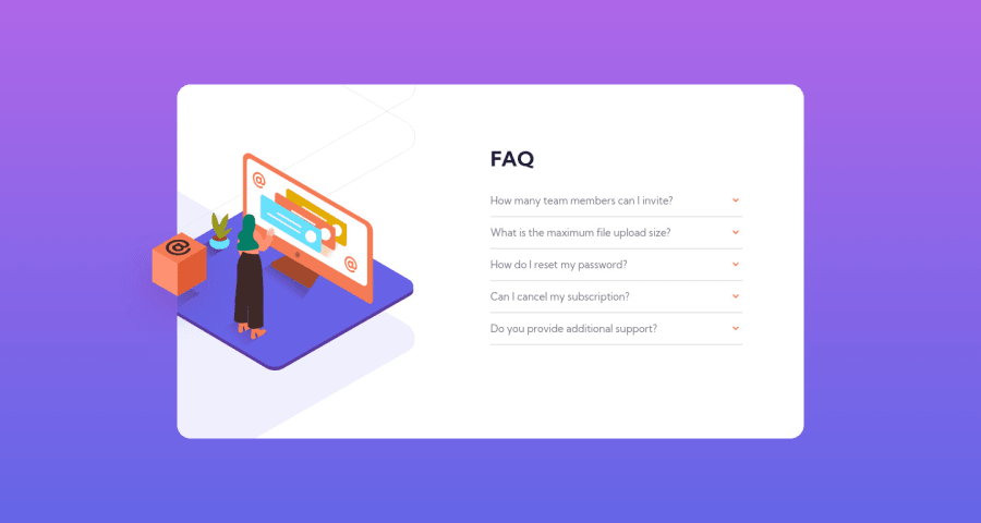 Frontend Mentor Faq Accordion Card Css Grid And Flexbox Coding