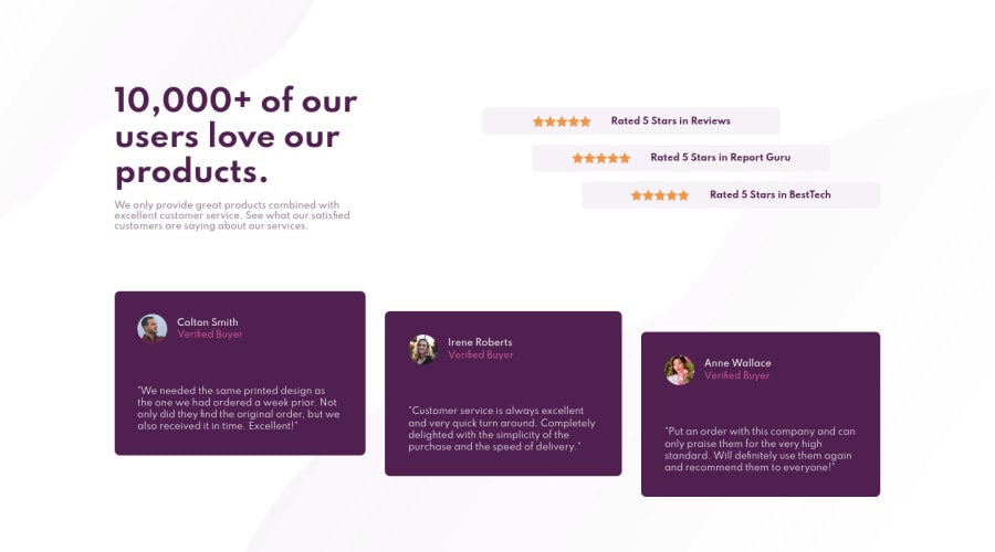 Frontend Mentor Responsive Social Proof Section With Css Flexbox And Bem Coding Challenge Solution