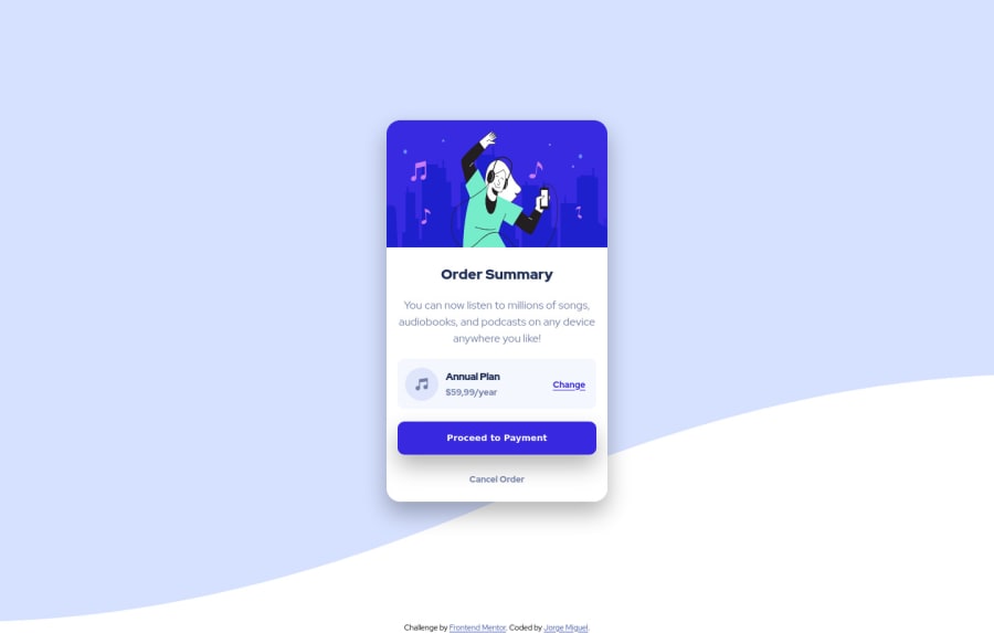 Frontend Mentor Order Summary Card Solution Desktop First Using Css Grid And Flex Coding
