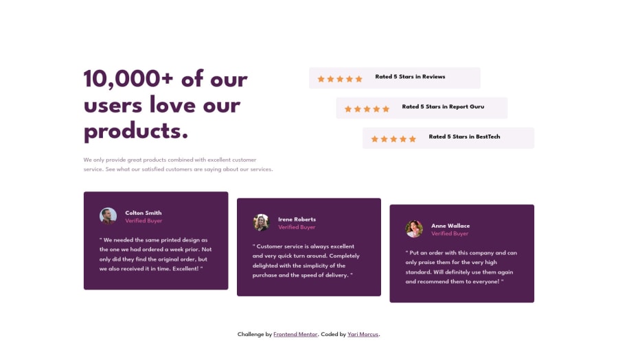 Frontend Mentor Social Proof Section Made In Html5 Scss Flexbox And