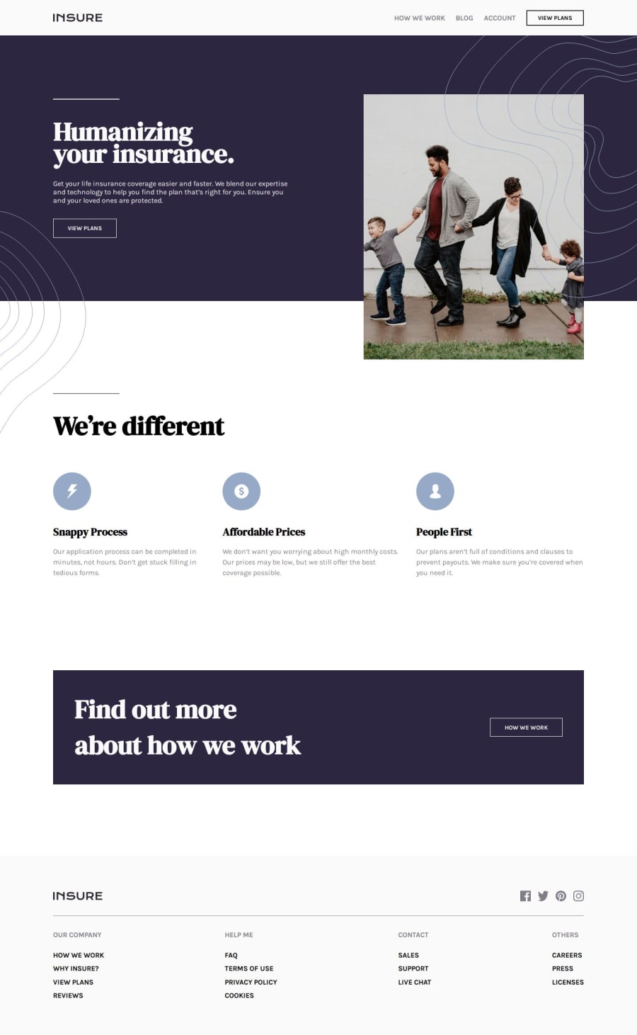 Frontend Mentor Insure Landing Page Using Html Css Javascript Coding Challenge Solution
