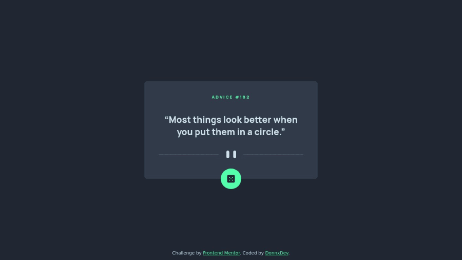 Frontend Mentor Advice Generator App Using Next Js And Tailwind Css