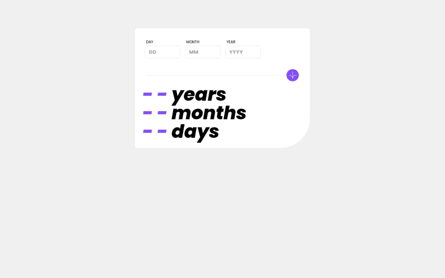 Frontend Mentor Age Calculator Built With React And Tailwindcss