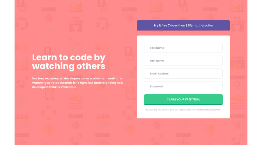 Frontend Mentor Signup Component W Vuejs And Tailwindcss And Vee Validate Validation Coding