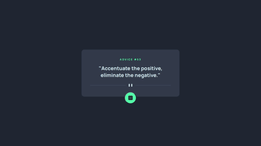 Frontend Mentor Responsive Advice Generator App Coding Challenge Solution