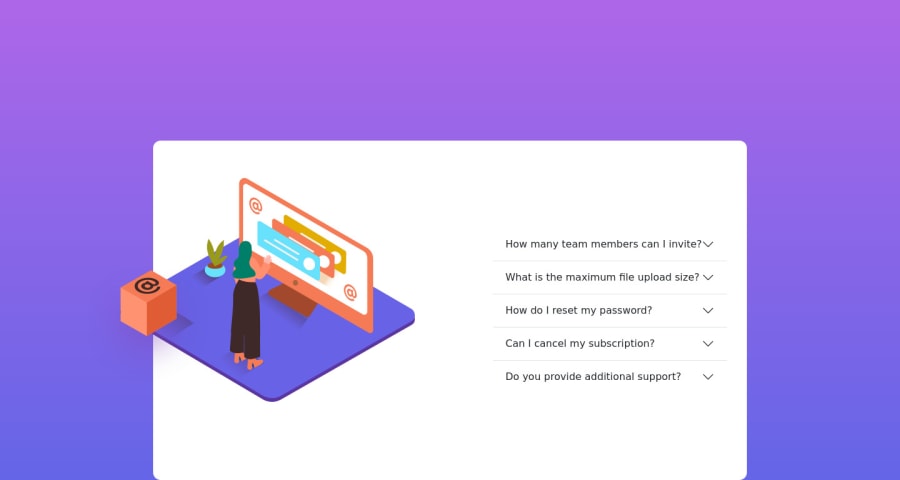 Frontend Mentor Faq Accordion Card Using Bootstrap Coding Challenge