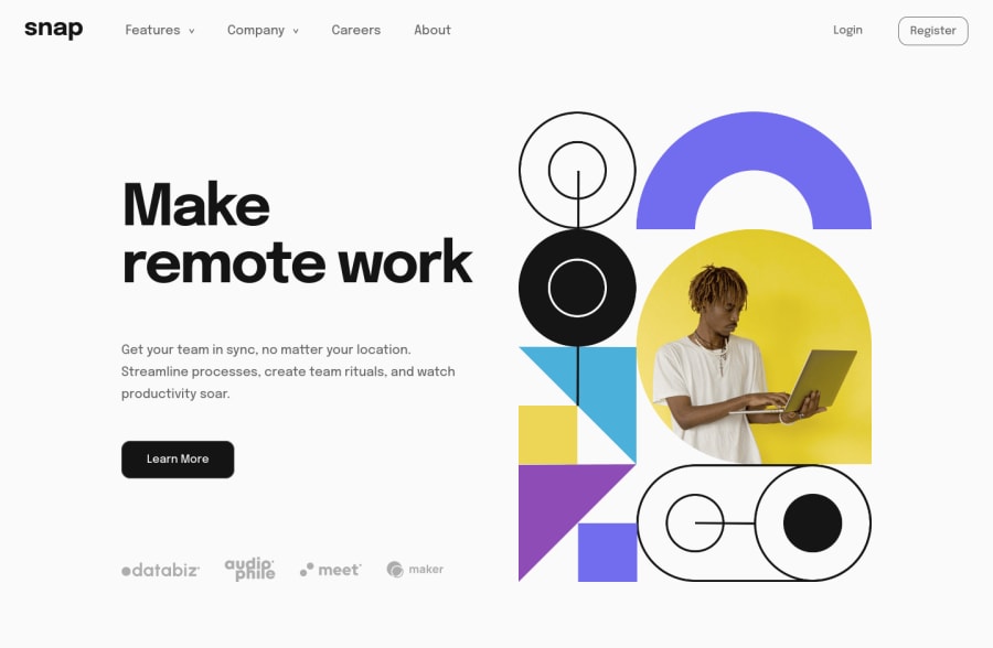 Frontend Mentor Responsive Landing Page With Css3 Media Query Grid Flexbox Js Coding