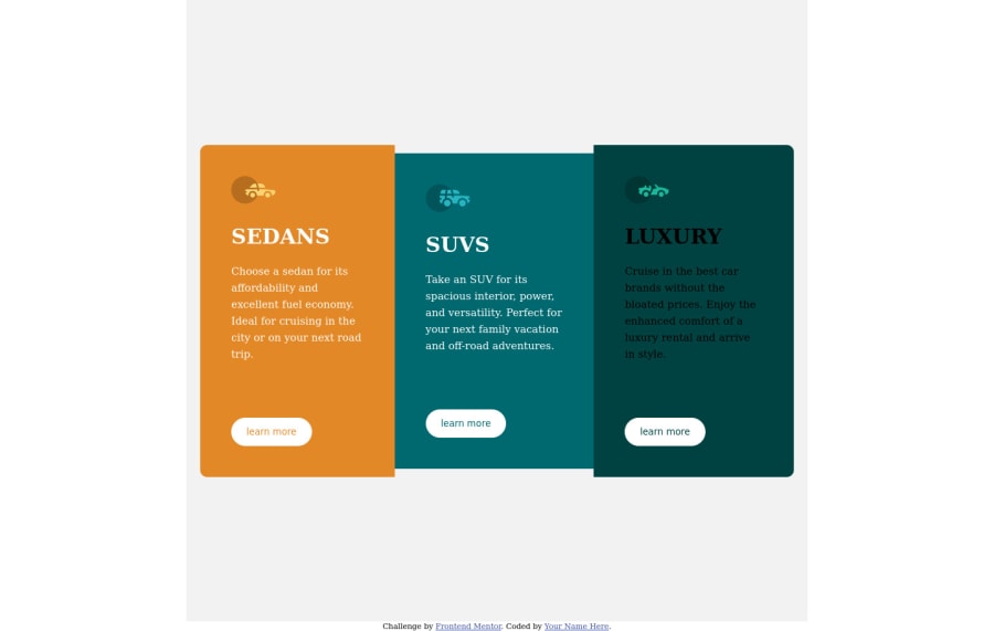Frontend Mentor 3 Column Preview Card Component Coding Challenge Solution