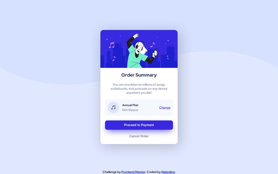 Frontend Mentor Order Summary Card With Html And Css Coding Challenge