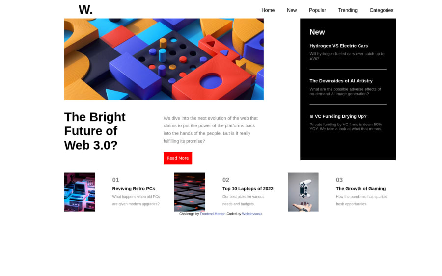 Frontend Mentor Made This Website Just By Html And Css Used Flexbox And Border To Styl Coding