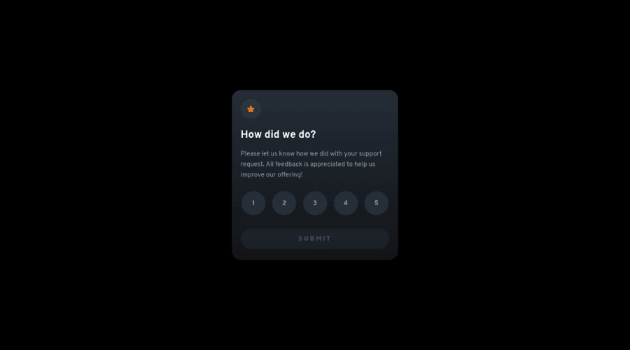 Frontend Mentor Interactive Rating Component With Html Css And Js Coding Challenge Solution