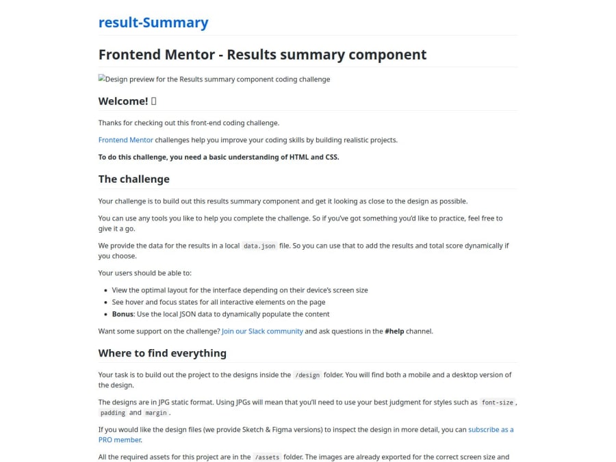 Frontend Mentor Result Summary Coding Challenge Solution