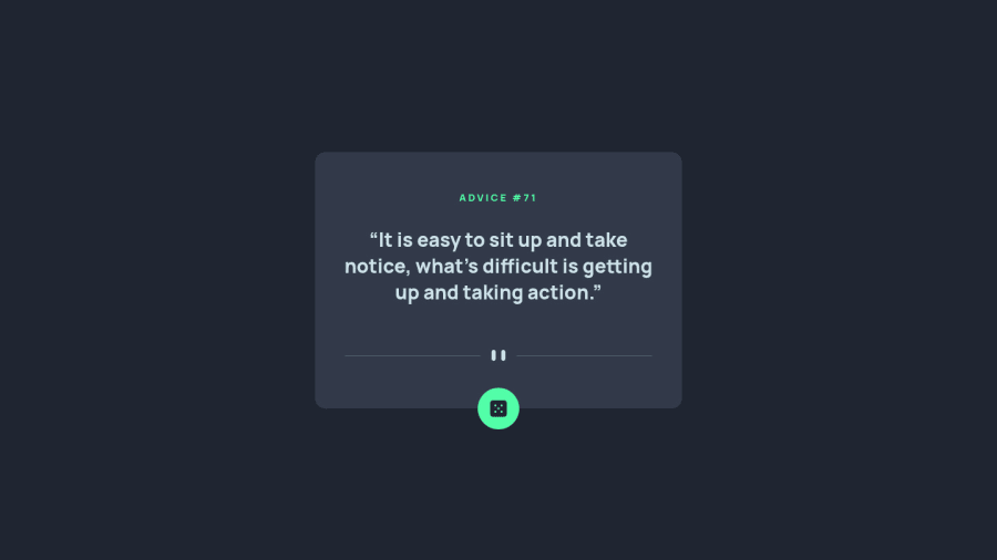Frontend Mentor Advice Generator App React Styled Components