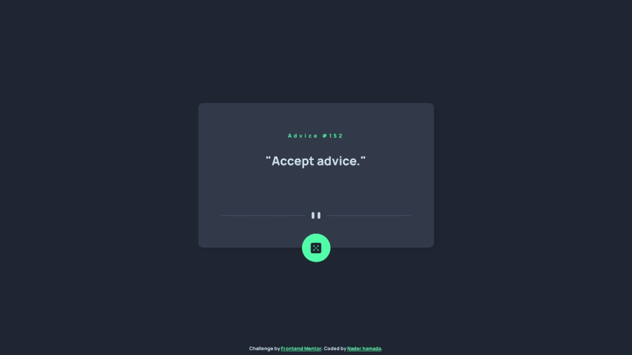 Frontend Mentor Advice Generator App Using Html Css Js And