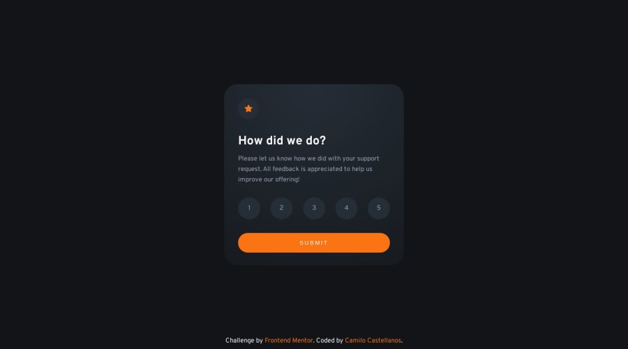 Frontend Mentor Interactive Rating Component Using Flexbox Coding