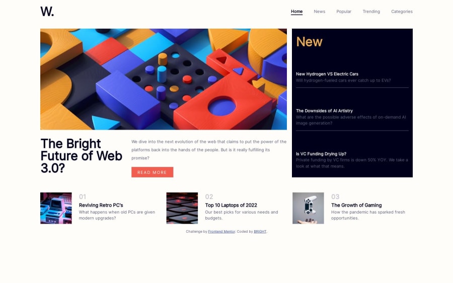 Frontend Mentor | Responsive news-homepage using CSS grid, flexbox ... Frontend Mentor | Responsive news-homepage using CSS grid, flexbox ...