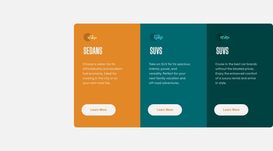 Frontend Mentor 3 Column Pre View Card Componen Coding Challenge Solution